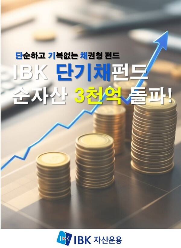 IBK자산운용,‘IBK 단기채 펀드’ 순자산 3천억 돌파