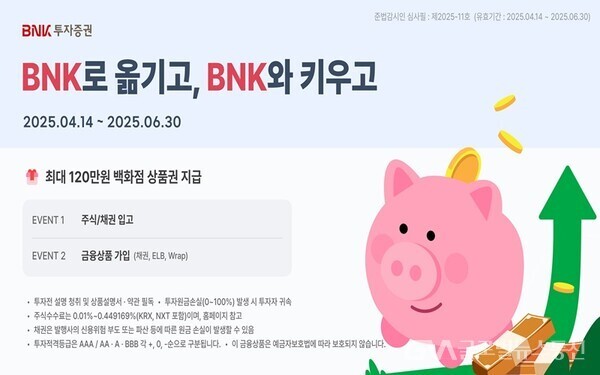 BNK투자증권, ‘BNK와 키우자’ 이벤트 실시